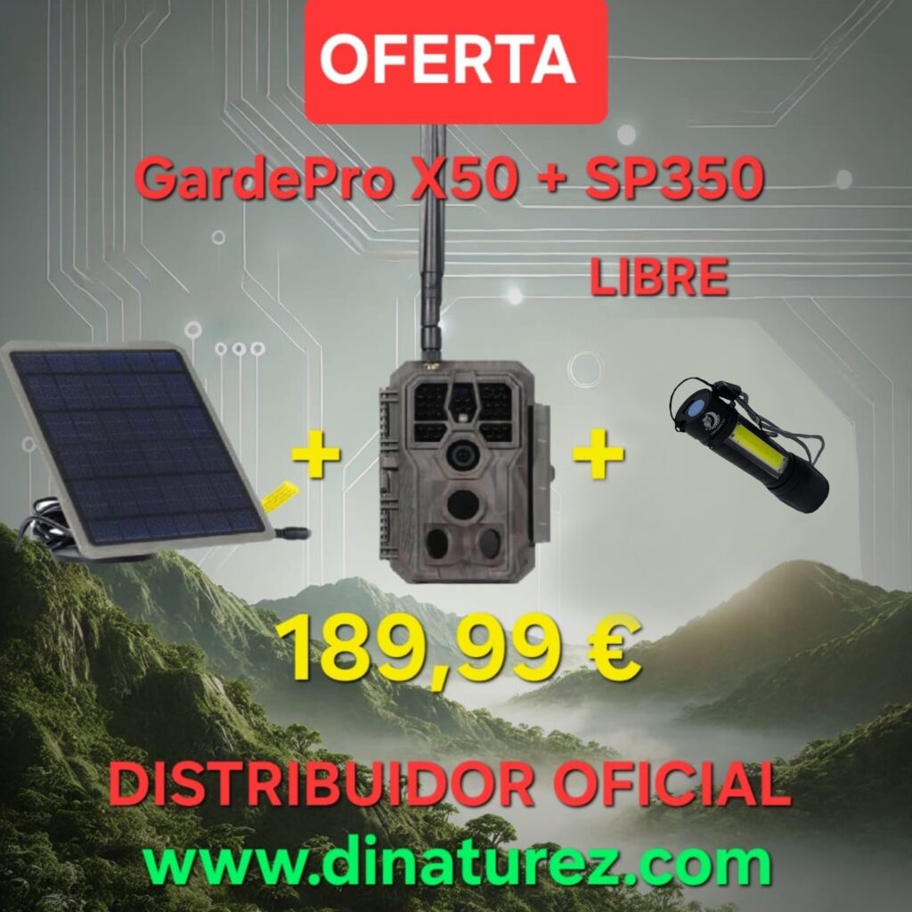 GardePro X50: Cámara Avanzada y Panel Solar SP350 Impactante